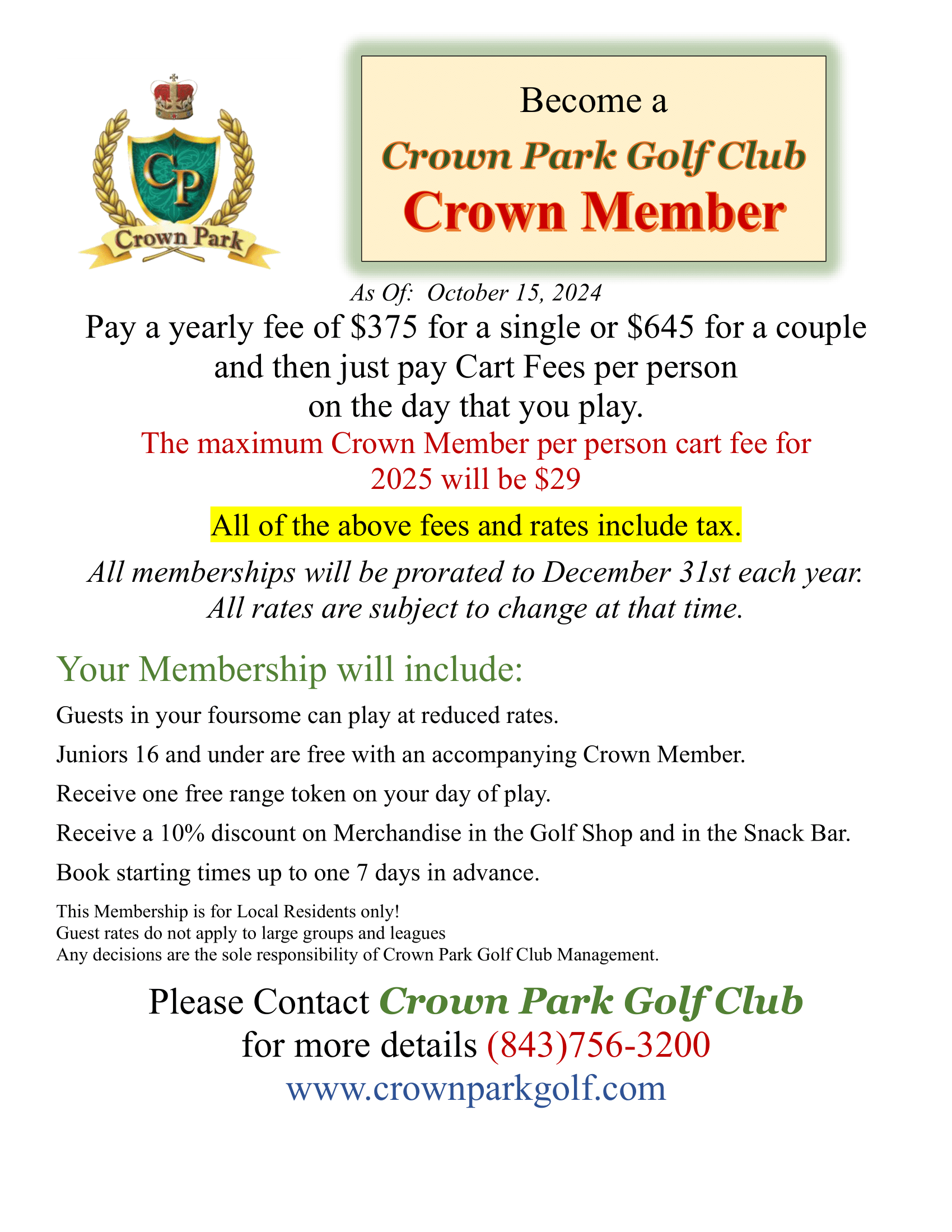 Crown Member - Crown Park Golf Club